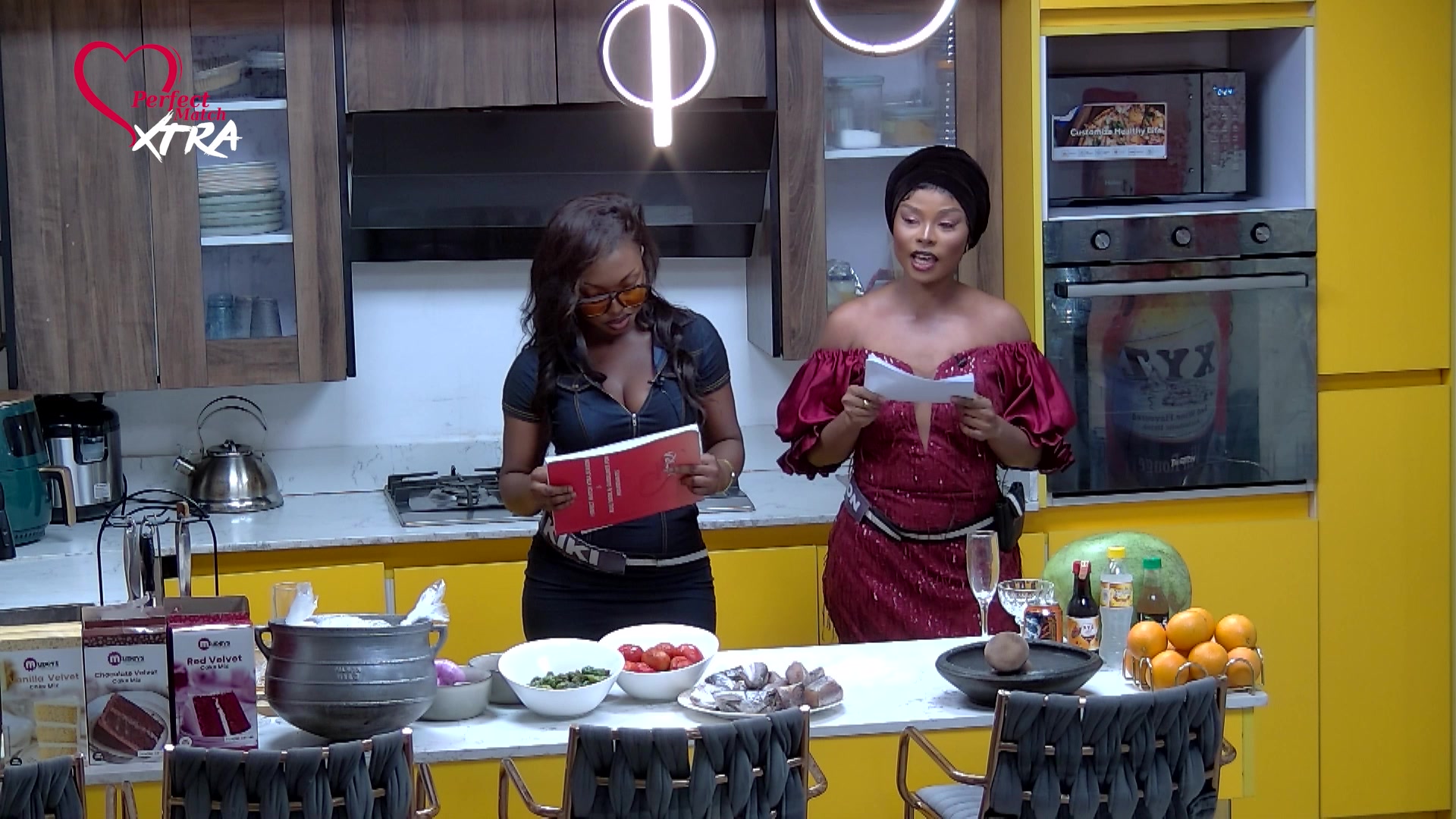 Day 53 - Kiki & Kondon debut their cooking show with Jah and Perry ...